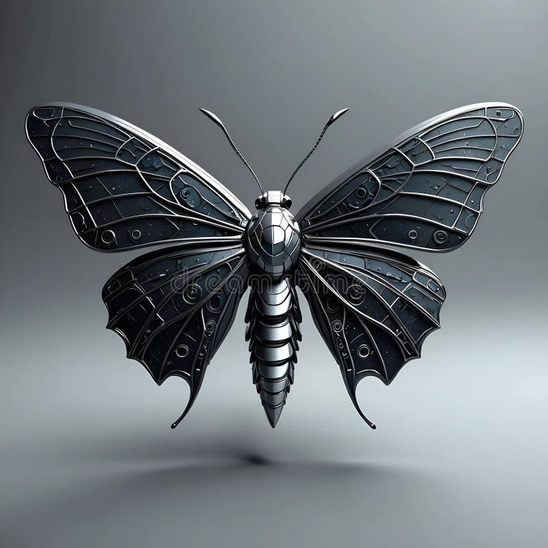 A Fusion of Design and Engineering in a Stylized Butterfly Form. Stock ...