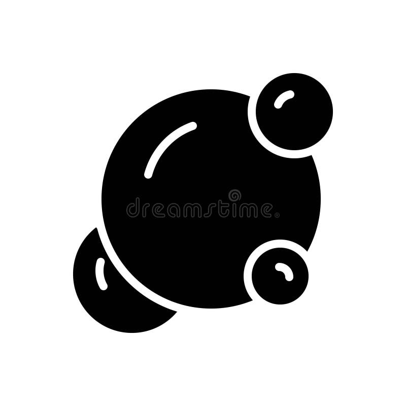 Black Solid Icon for Fusion, Nuclear and Molecular Stock Vector ...