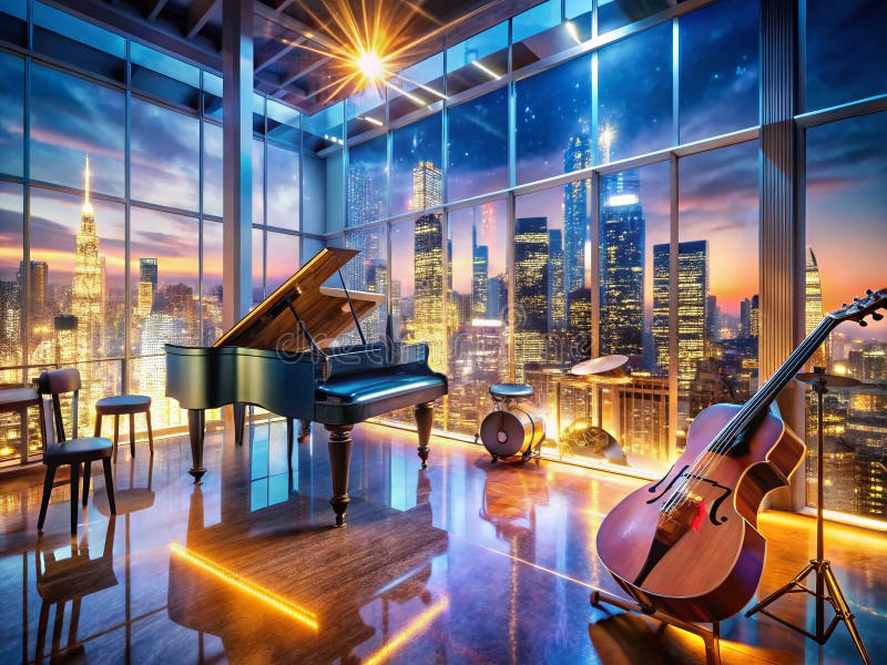 A Fusion of Instruments Double Exposure Music Studio Showcase Featuring ...