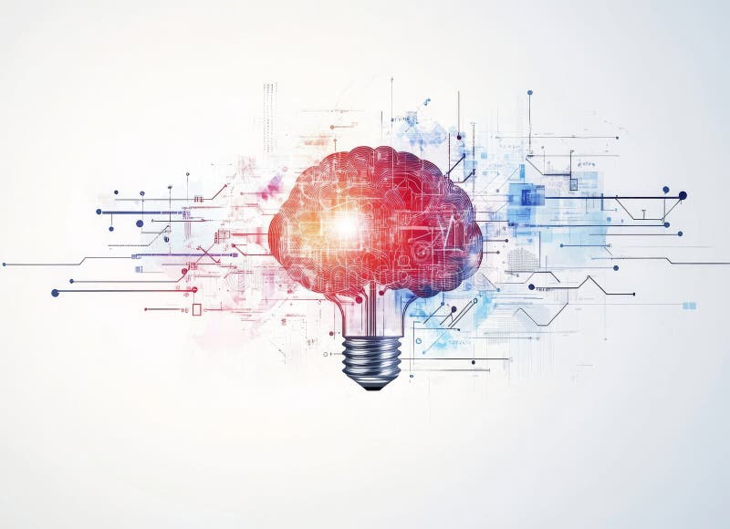 The Fusion of a Luminous Light Bulb, Digital Network, and Vibrant ...