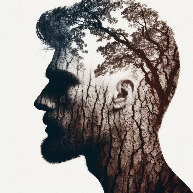 Tree-Man Fusion stock illustration. Illustration of identity - 326504461