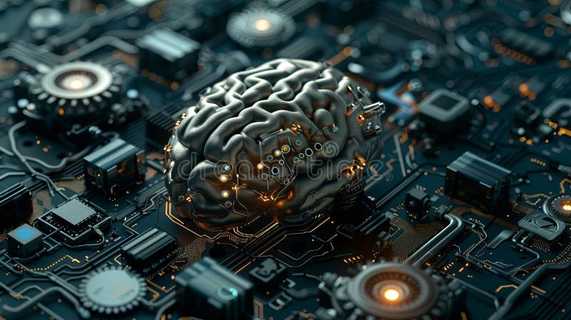Human Brain Machine Cogs Stock Illustrations – 593 Human Brain Machine ...