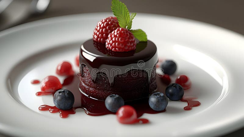Fusion Mooncake with Chocolate Ganache and Berry Compote Elegantly ...