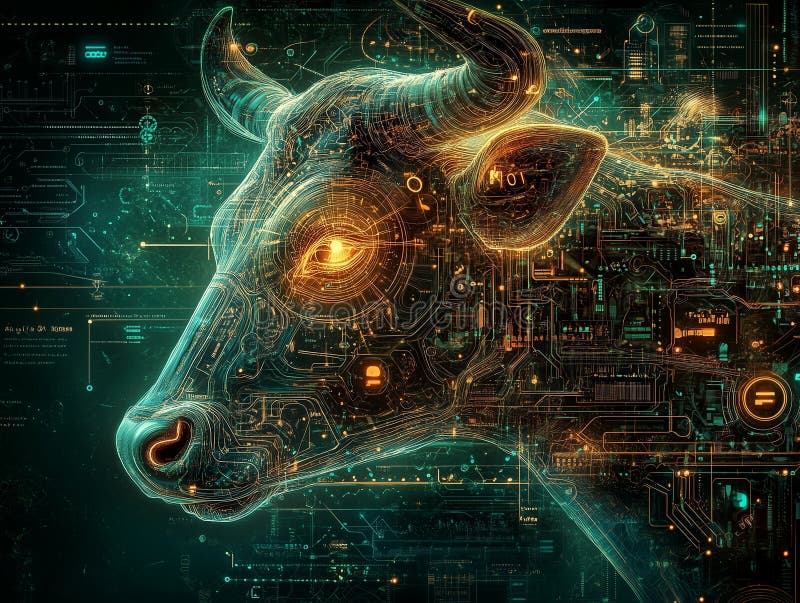 Fusion of Nature and Technology Creates a Futuristic Image of Cow ...