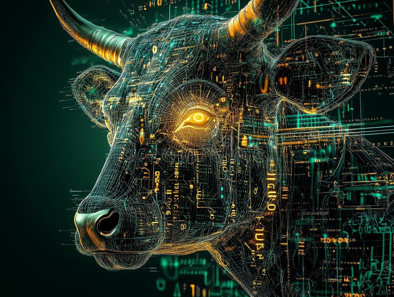 Fusion of Nature and Technology Creates a Futuristic Image of Cow ...
