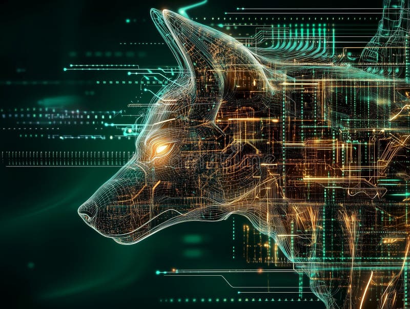 Fusion of Nature and Technology Creates a Futuristic Image of Wolf ...