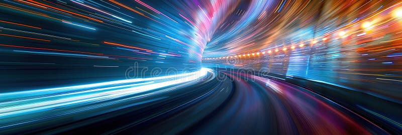 A Fusion of Neon Glow and Sparkling Motion Light, the Artful Dance of ...