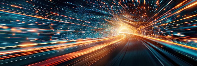 A Fusion of Neon Glow and Sparkling Motion Light, the Artful Dance of ...