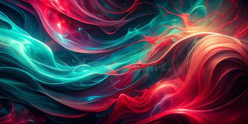 Fusion of Ruby Red and Electric Teal Resulting in a Visually ...