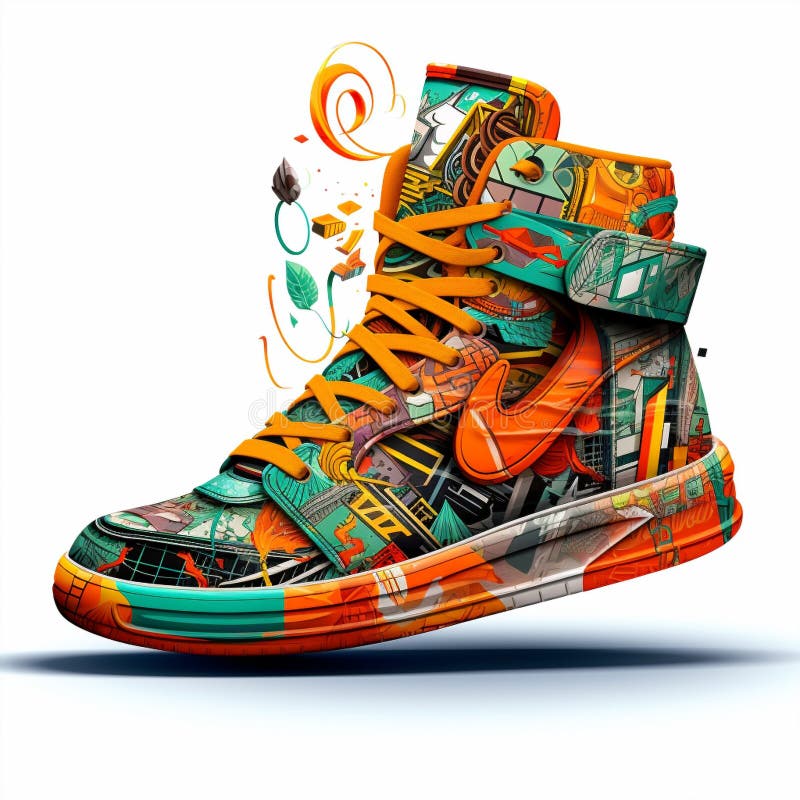 Fusion Shoe with Traditional and Innovative Design Stock Photo - Image ...