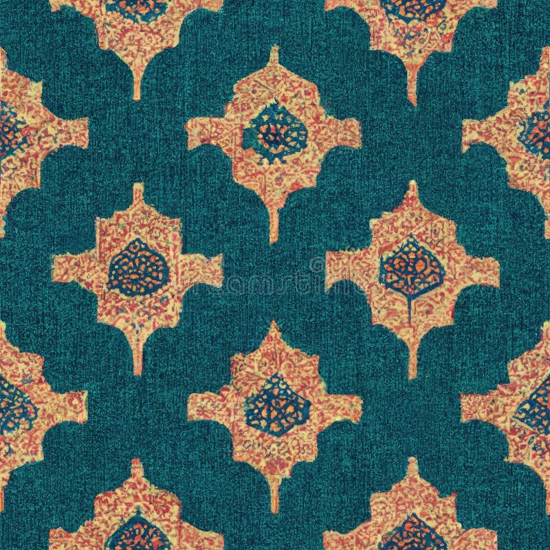 The Fusion of Traditional and Fresh Design in a Seamless Pattern Stock ...