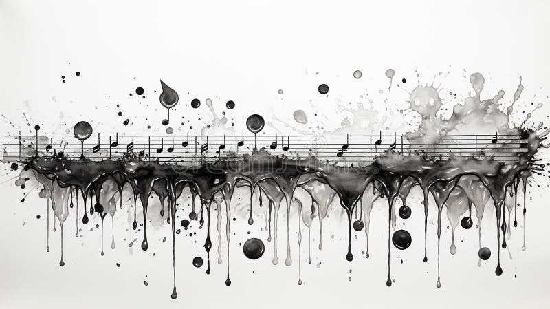 Harmonious Ink: Abstract Art Inspired by the Melody of Music Stock ...
