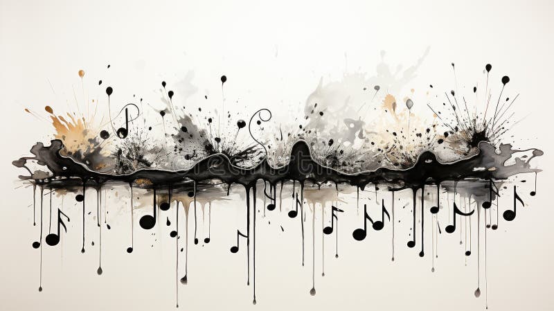 Harmonious Ink: Abstract Art Inspired by the Melody of Music Stock ...