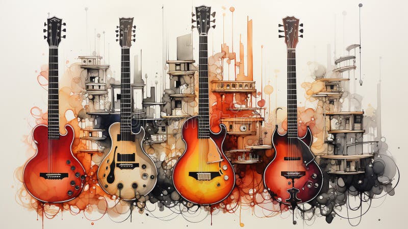 Harmonious Ink: Abstract Art Inspired by the Melody of Music Stock ...