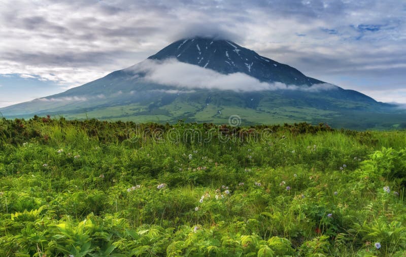Fuss Peak Volcano, Paramushir Island, Russia Stock Image - Image of ...