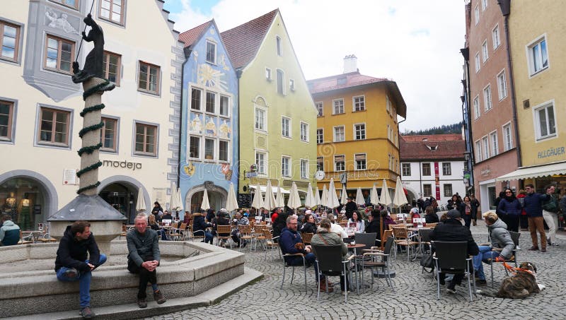Fussen, Germany-April 9,2023 : Some People are Sitting and Resting ...