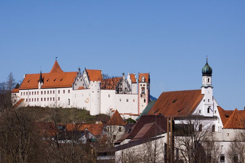 Railway in Fussen, Germany stock image. Image of destination - 35093551