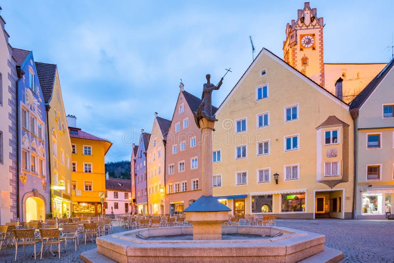 Fussen town aerial view stock image. Image of europe - 114071135
