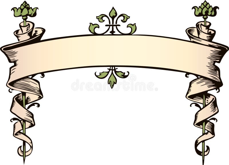 Fussy banner stock vector. Illustration of victorian - 13990028