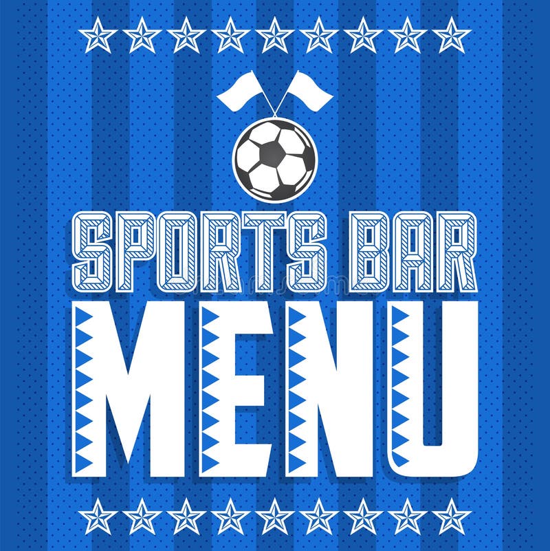 Sports Bar Menu Cover Design Template, Soccer Themed Restaurant Stock ...