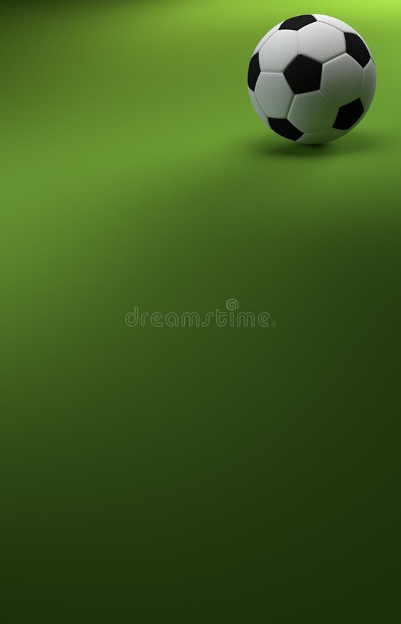 Futebol no fundo verde ilustração stock. Ilustração de esfera - 31410595