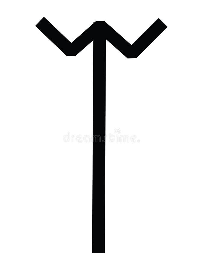 Futhorc Runes Letter of Ear EA Stock Vector - Illustration of norway, ã ...