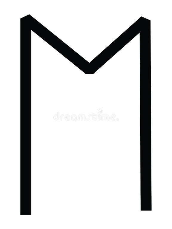 Futhorc Runes Letter of Eoh E Stock Vector - Illustration of england ...