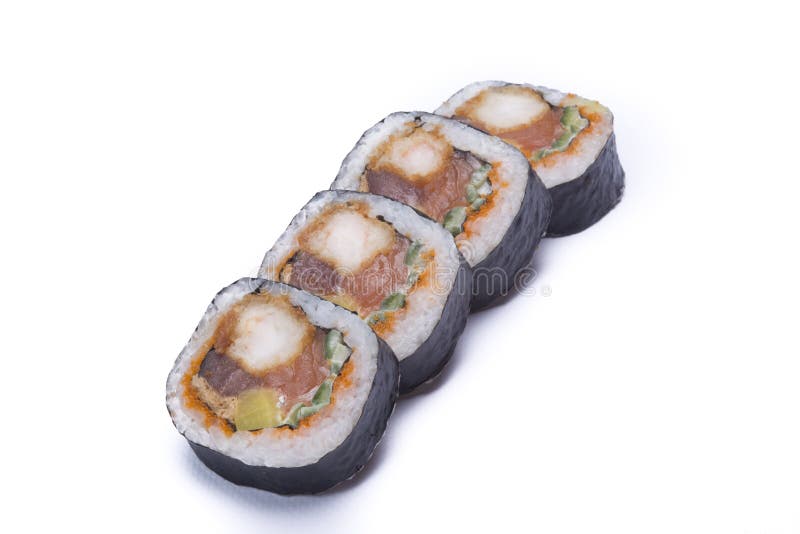 Futo maki sushi stock image. Image of fried, lunch, hoso - 49137357