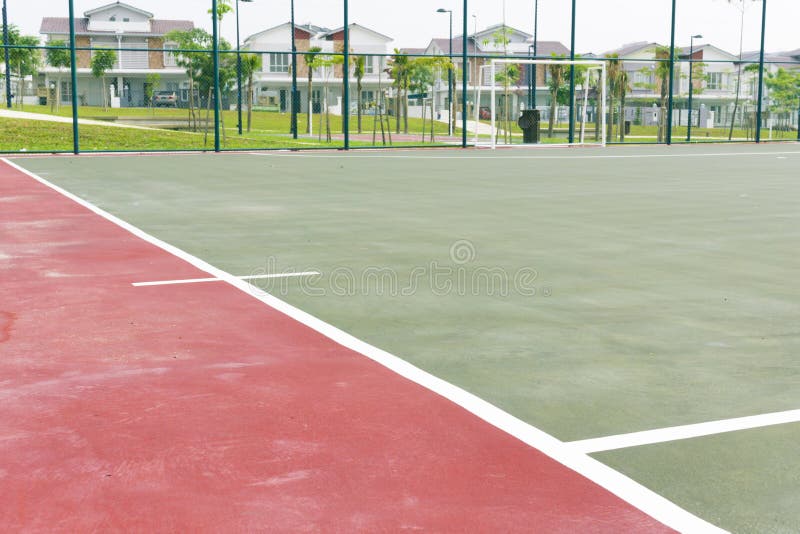 Futsal Court Concrete Flooring and Lines Stock Photo - Image of indoor ...