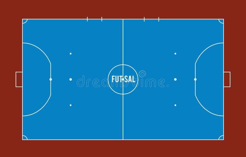 Futsal Court or Field Top View Illustration. Stock Illustration ...