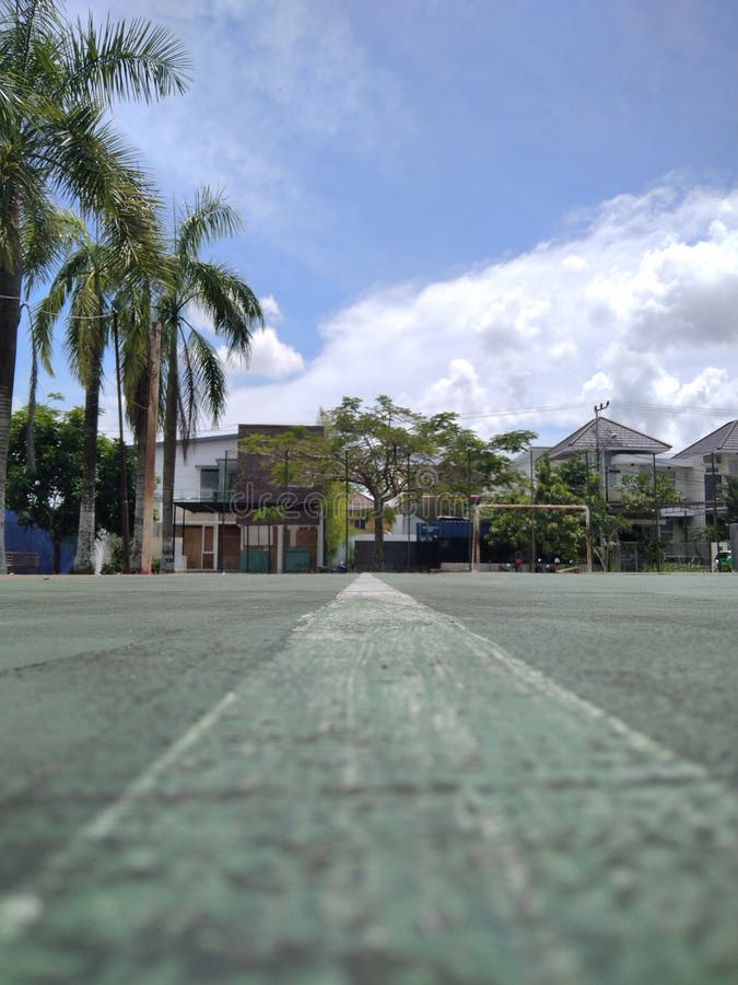 Futsal field exit line stock photo. Image of town, resort - 209951252