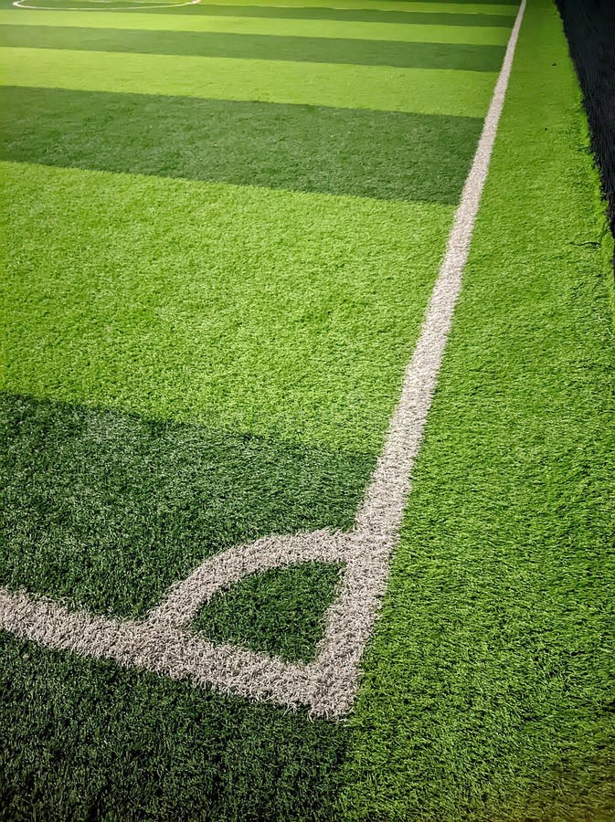 Futsal Field with Green Synthetic Grass Stock Image - Image of ground ...
