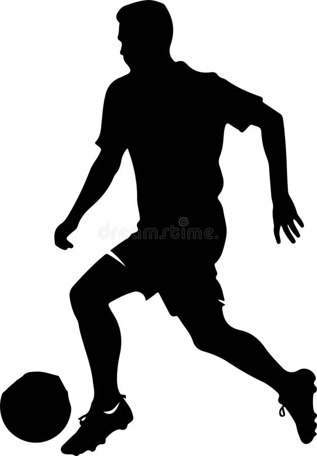 Futsal Football Player Silhouette Vector Soccer Player Stock Vector ...
