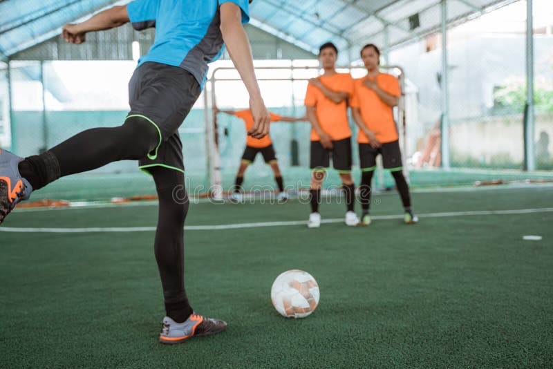 A Futsal Player Takes a Free Kick Stock Image - Image of asian ...