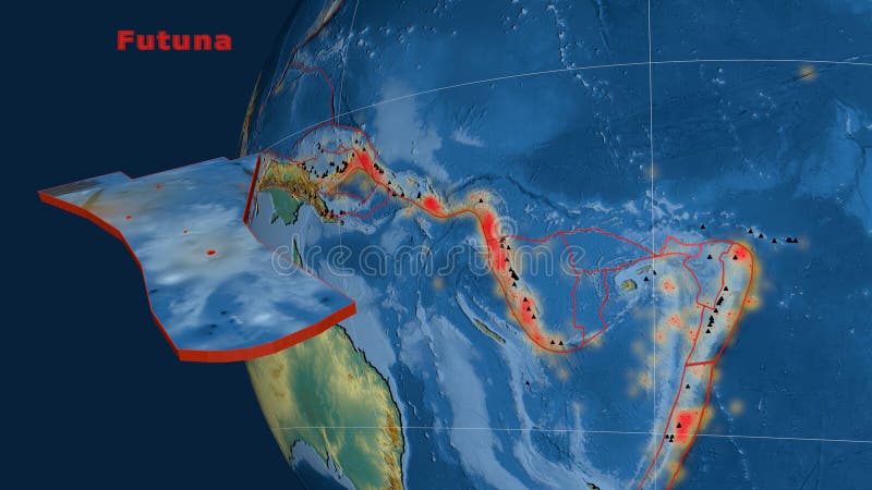 Futuna Plate Described and Presented - Relief Stock Illustration ...