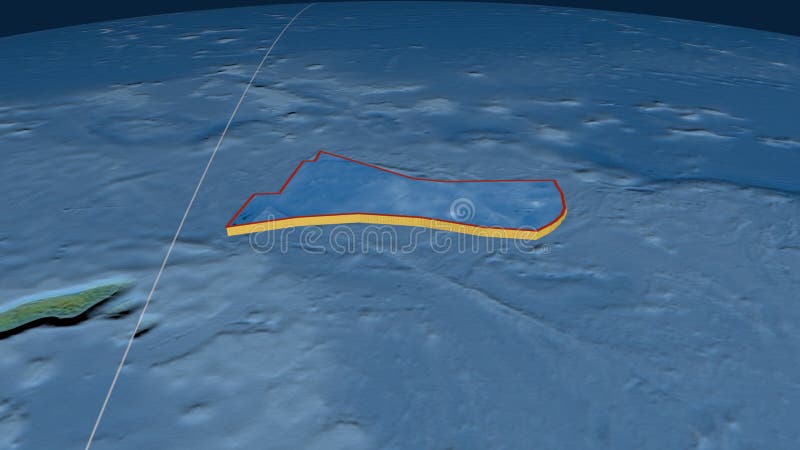 Futuna Plate Extruded - Topographic Stock Illustration - Illustration ...