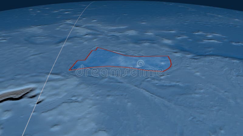 Futuna Plate Outlined - Topo and Bathy Stock Illustration ...