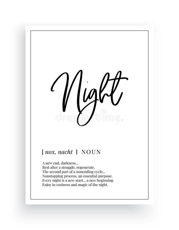 Night Wordings Stock Illustrations – 49 Night Wordings Stock ...