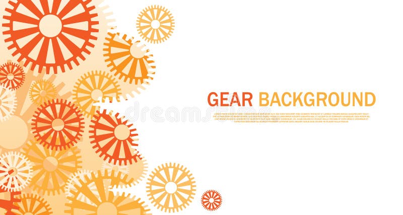 Future Abstract Technology Gear Background with Geometric Colorful Gear ...