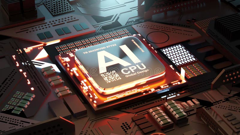 AI Artificial Intelligence Computer CPU Chip Stock Footage - Video of ...