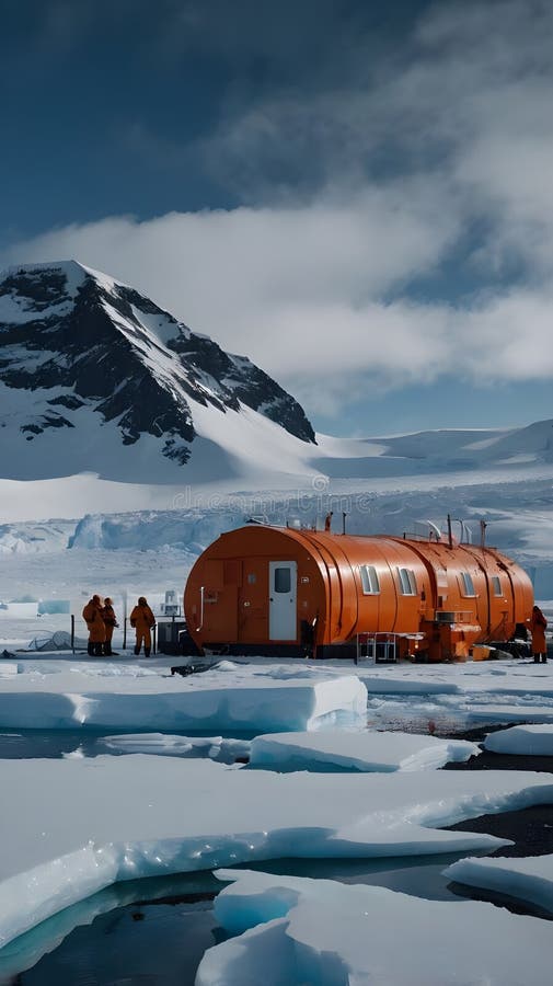 Future Antarctic Base Real Live Action -2 Stock Illustration ...