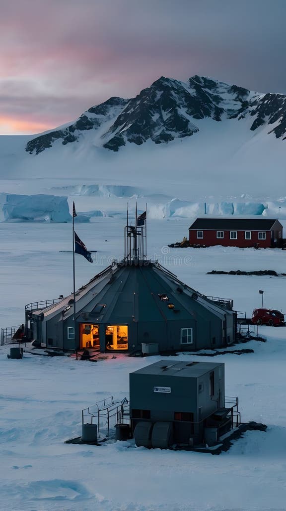 Future Antarctic Base Real Live Action 1 Stock Illustration ...