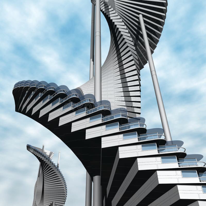 Future architecture stock illustration. Illustration of company - 18424286