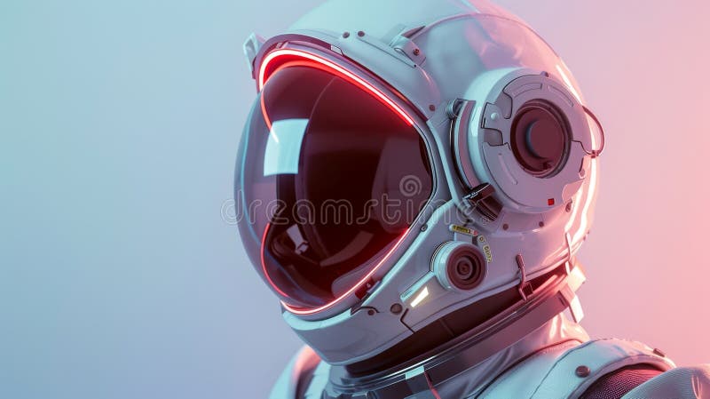 Future Astronaut Gazing into the Cosmos from a Spaceship Stock ...