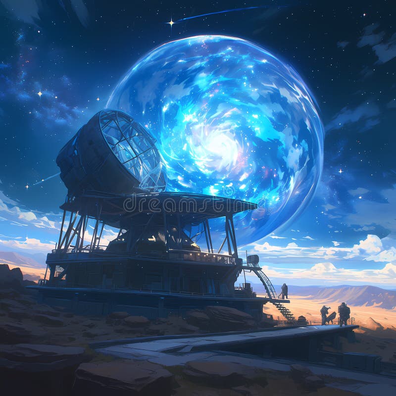 Future Astronomical Haven stock illustration. Illustration of research ...