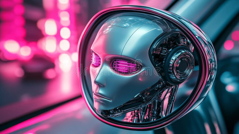 The Future of Autonomous Driving is Symbolized by a Robot S Face in the ...