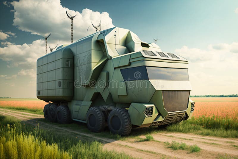 Autonomus Cargo Transportation Created with Generative AI Technology ...