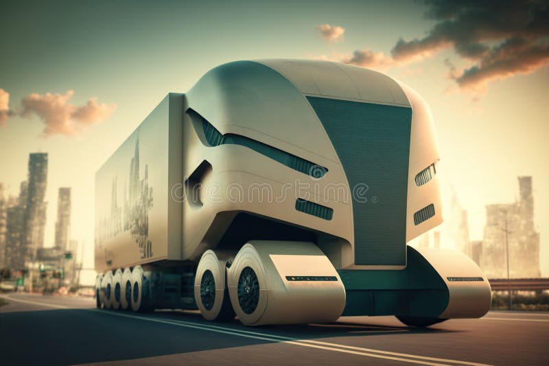 Autonomus Cargo Transportation Created with Generative AI Technology ...
