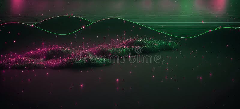 Future Backdrop with Lighting. Colorful Sound Wave Background Stock ...