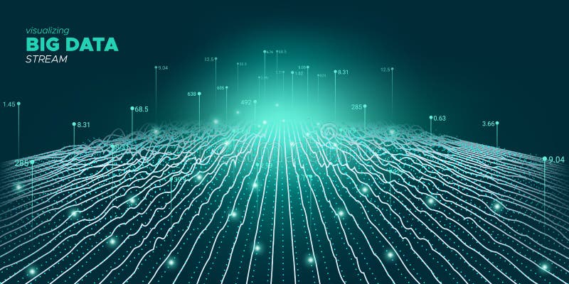 Future Big Data Screen. Particle Light Stock Vector - Illustration of ...